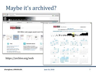 Intro to Web Archiving | PPT
