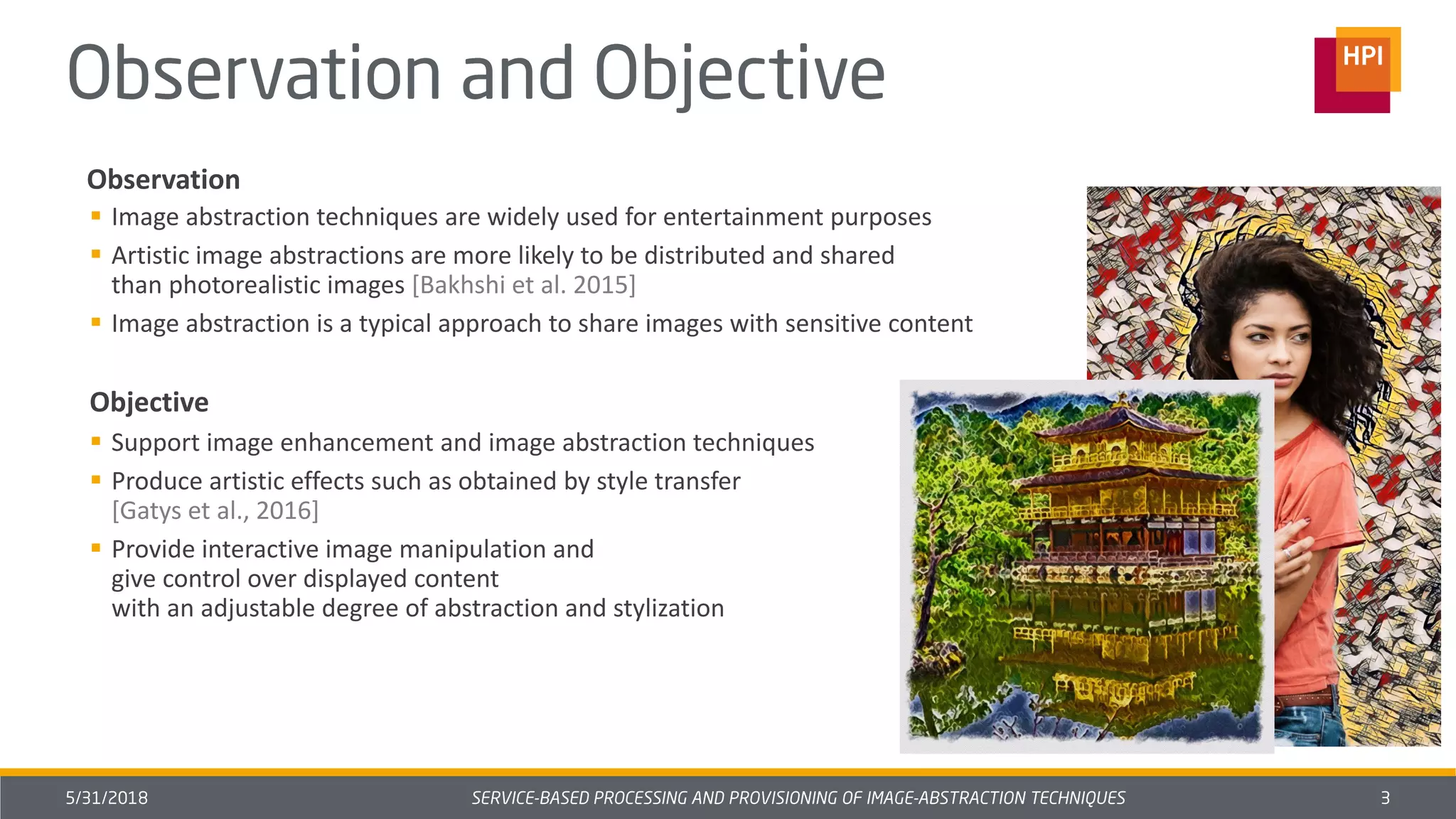 Service-based Processing and Provisioning of Image-Abstraction Techniques | PPT