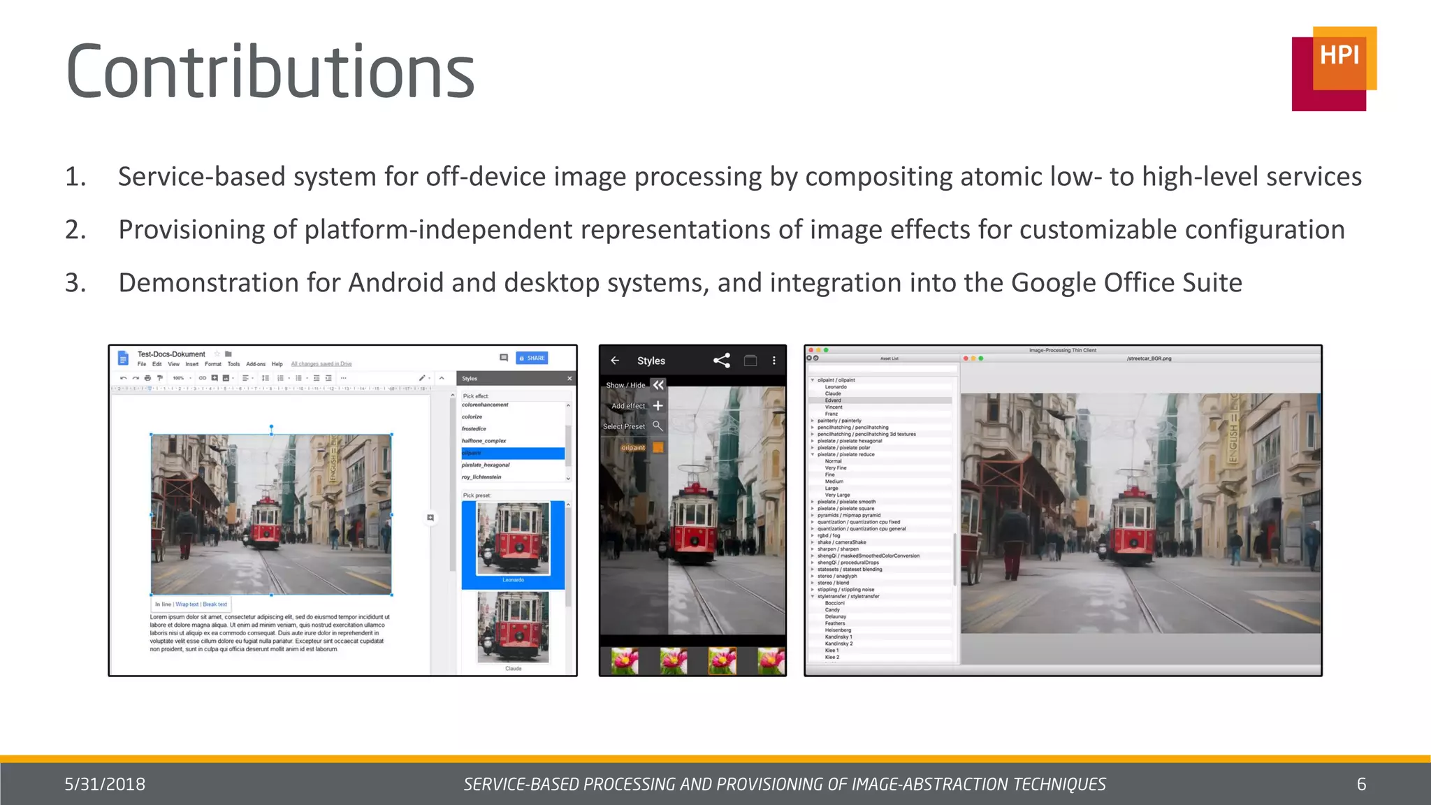 Service-based Processing and Provisioning of Image-Abstraction Techniques | PPT