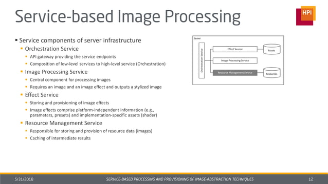 Service-based Processing and Provisioning of Image-Abstraction Techniques | PPT