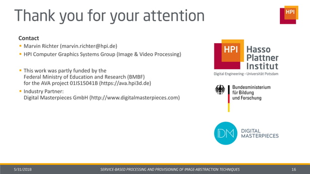Service-based Processing and Provisioning of Image-Abstraction Techniques | PPT