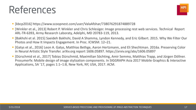 Service-based Processing and Provisioning of Image-Abstraction Techniques | PPT