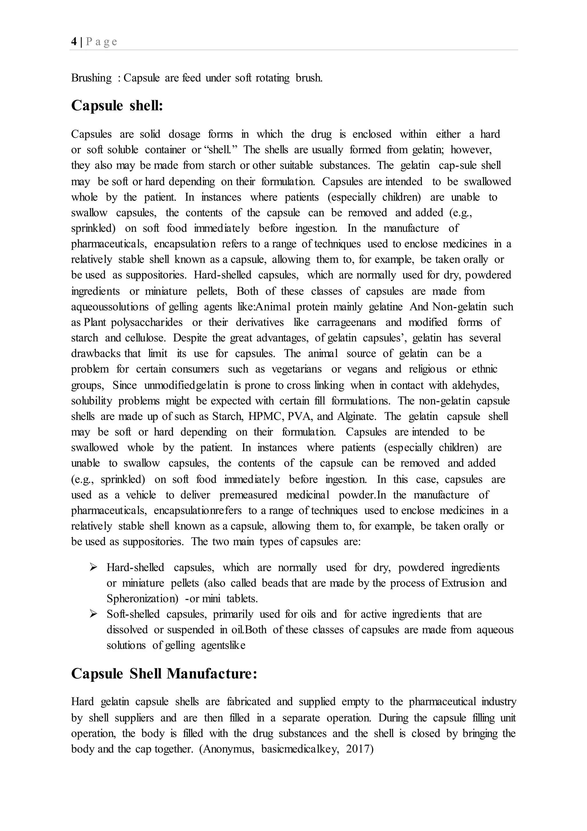 Illustration of the manufacturing process of hard gelatin capsule shell ...