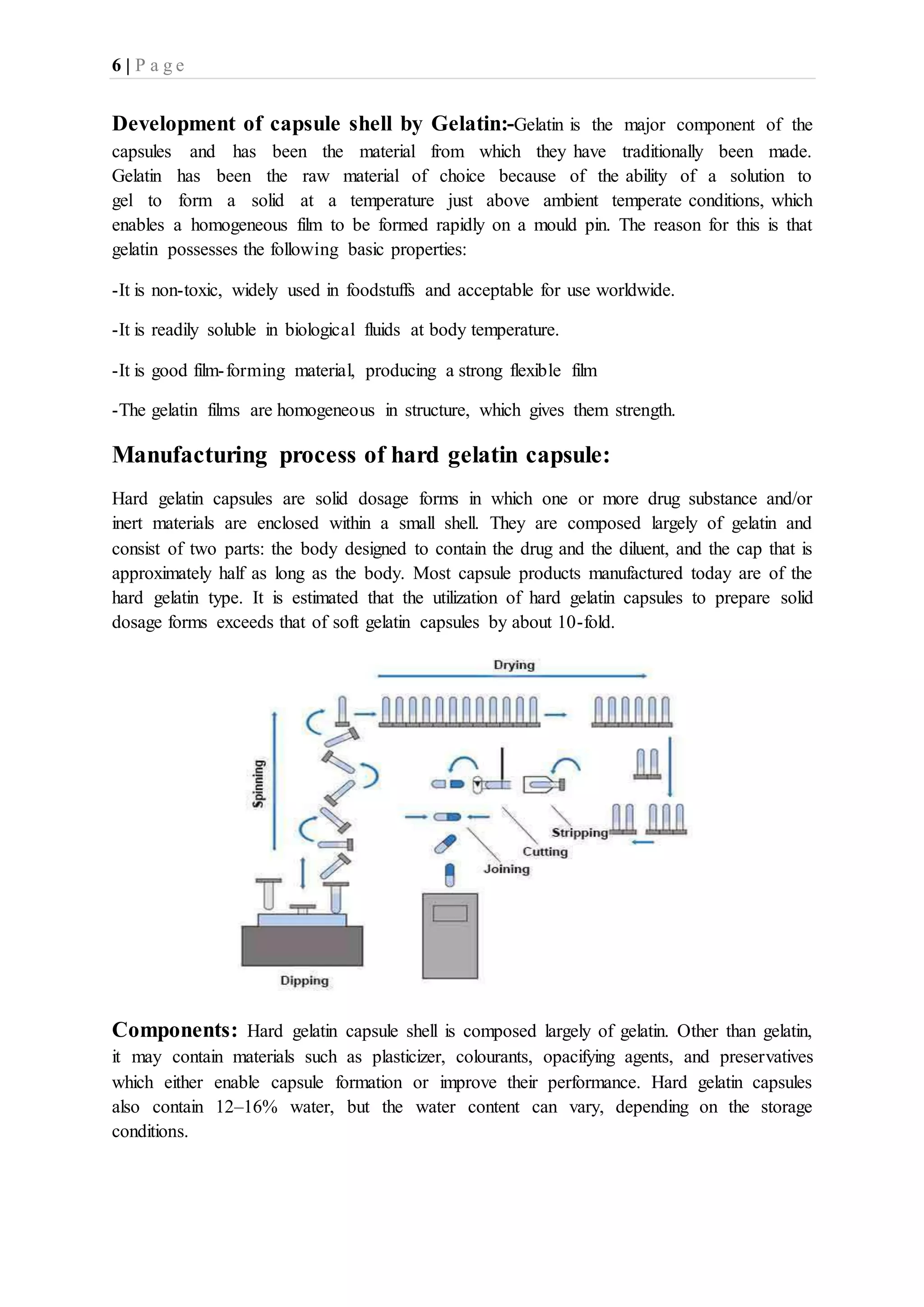 Illustration of the manufacturing process of hard gelatin capsule shell ...