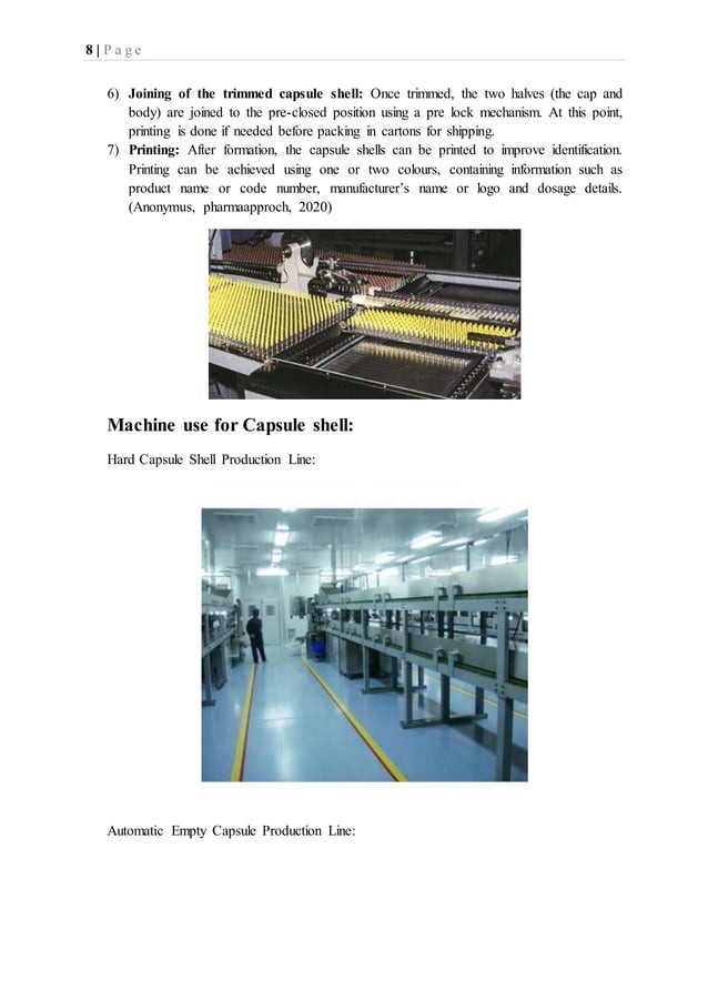 Illustration of the manufacturing process of hard gelatin capsule shell ...