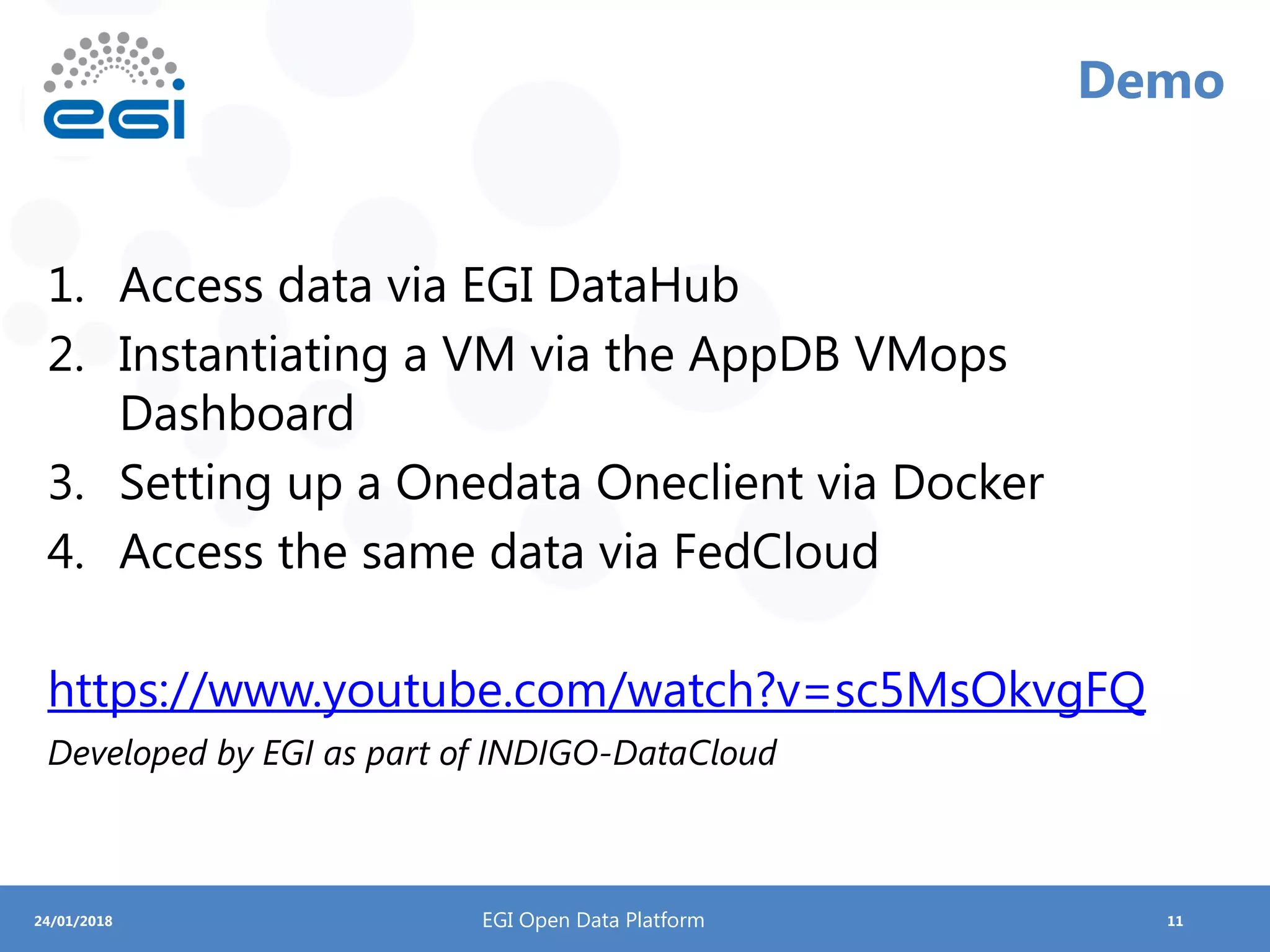 EGI - Open Data Platform | PPT