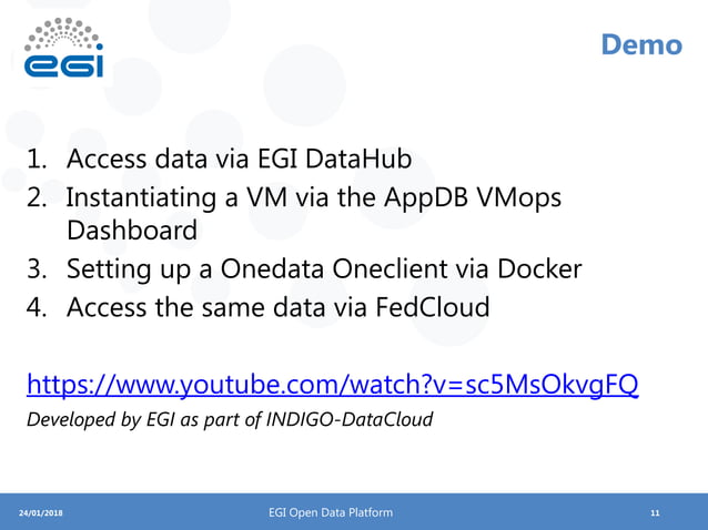 EGI - Open Data Platform | PPT