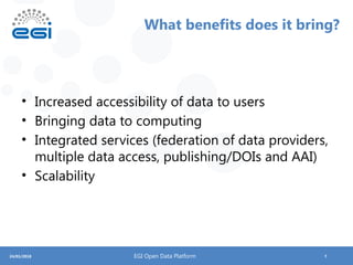 EGI - Open Data Platform | PPT
