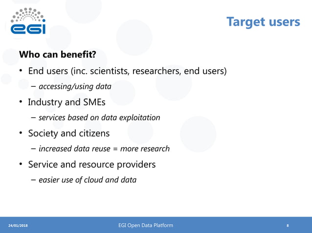 EGI - Open Data Platform | PPT