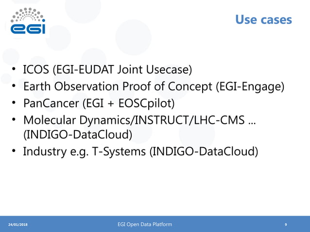 EGI - Open Data Platform | PPT