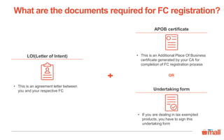 Fulfillment center- Registration process | PPTX | Logistics | Business