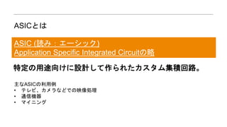 ASICについて blockchain.tokyo | PPT