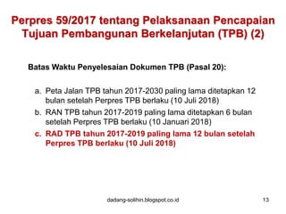 Kesiapan Daerah dalam Pelaksanaan Tujuan Pembangunan Berkelanjutan (TPB ...