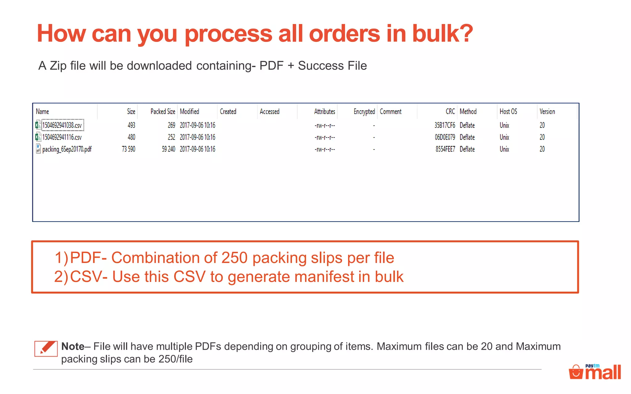 Express bulk order processing | PDF