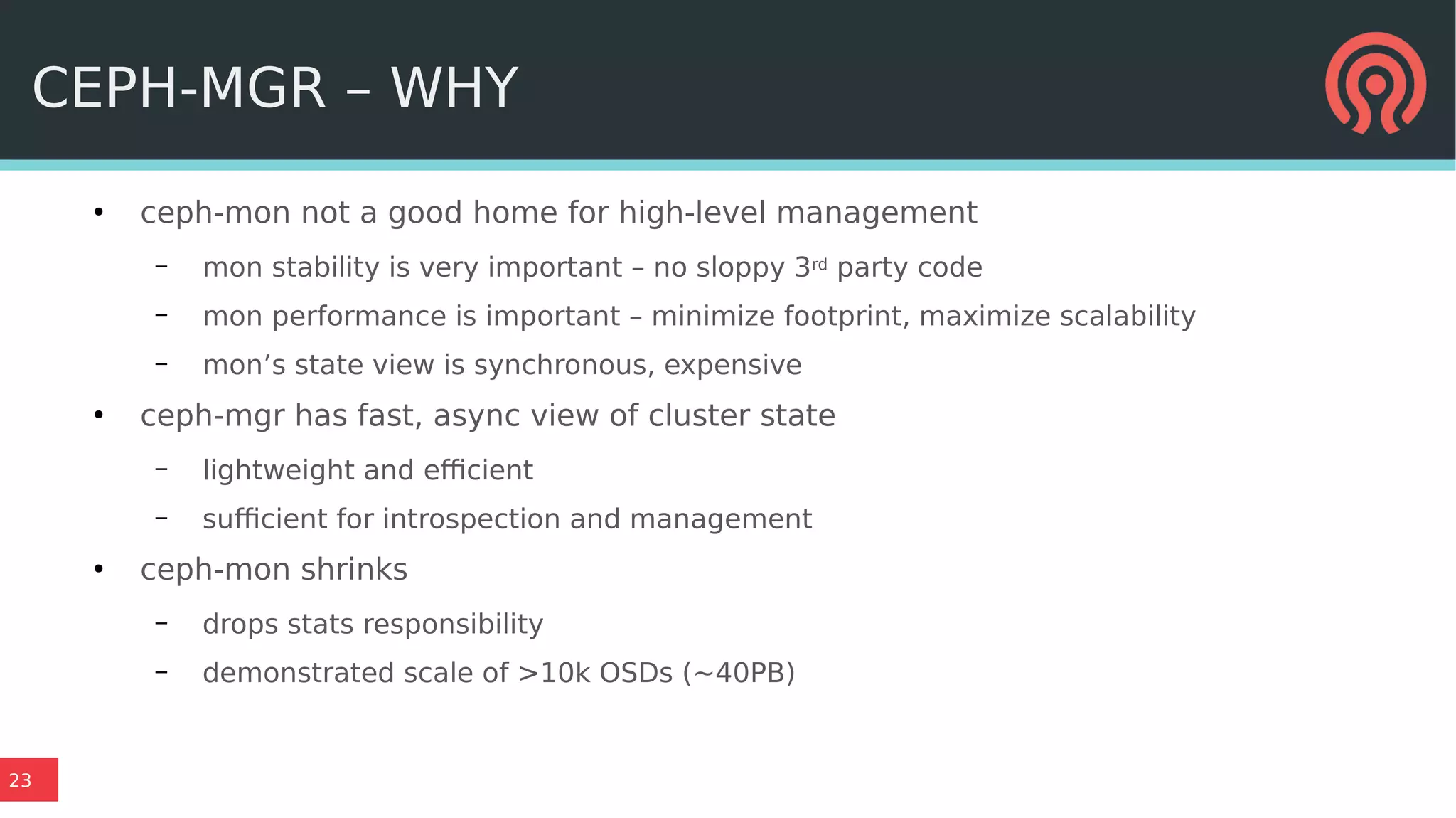 Making distributed storage easy: usability in Ceph Luminous and beyond ...