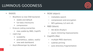 Making distributed storage easy: usability in Ceph Luminous and beyond ...