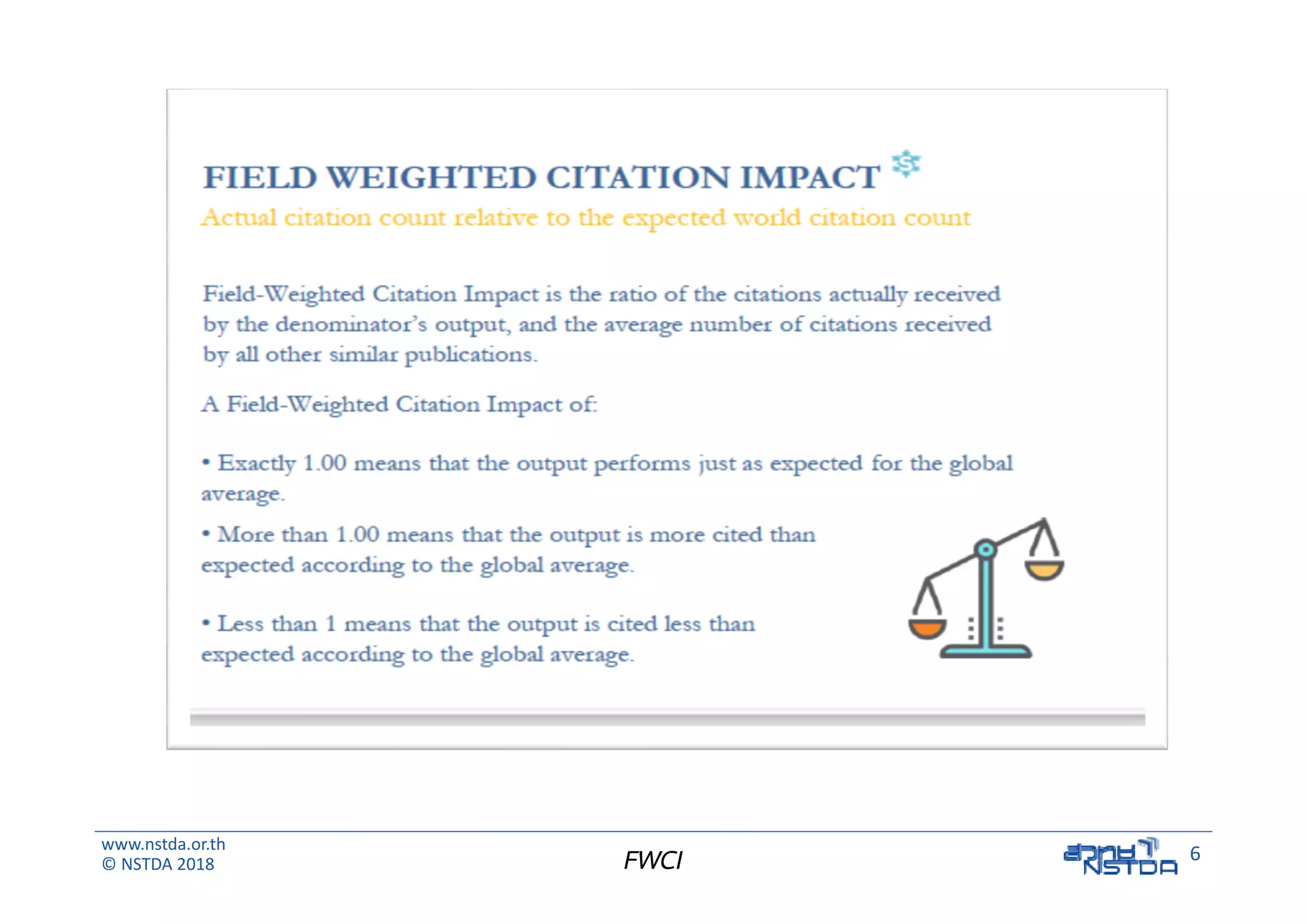 Field-Weighted Citation Impact (FWCI) | PPT