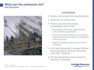 Keys to Success for Hot and Cold Weather Concrete | PPTX