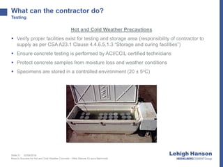 Keys to Success for Hot and Cold Weather Concrete | PPTX