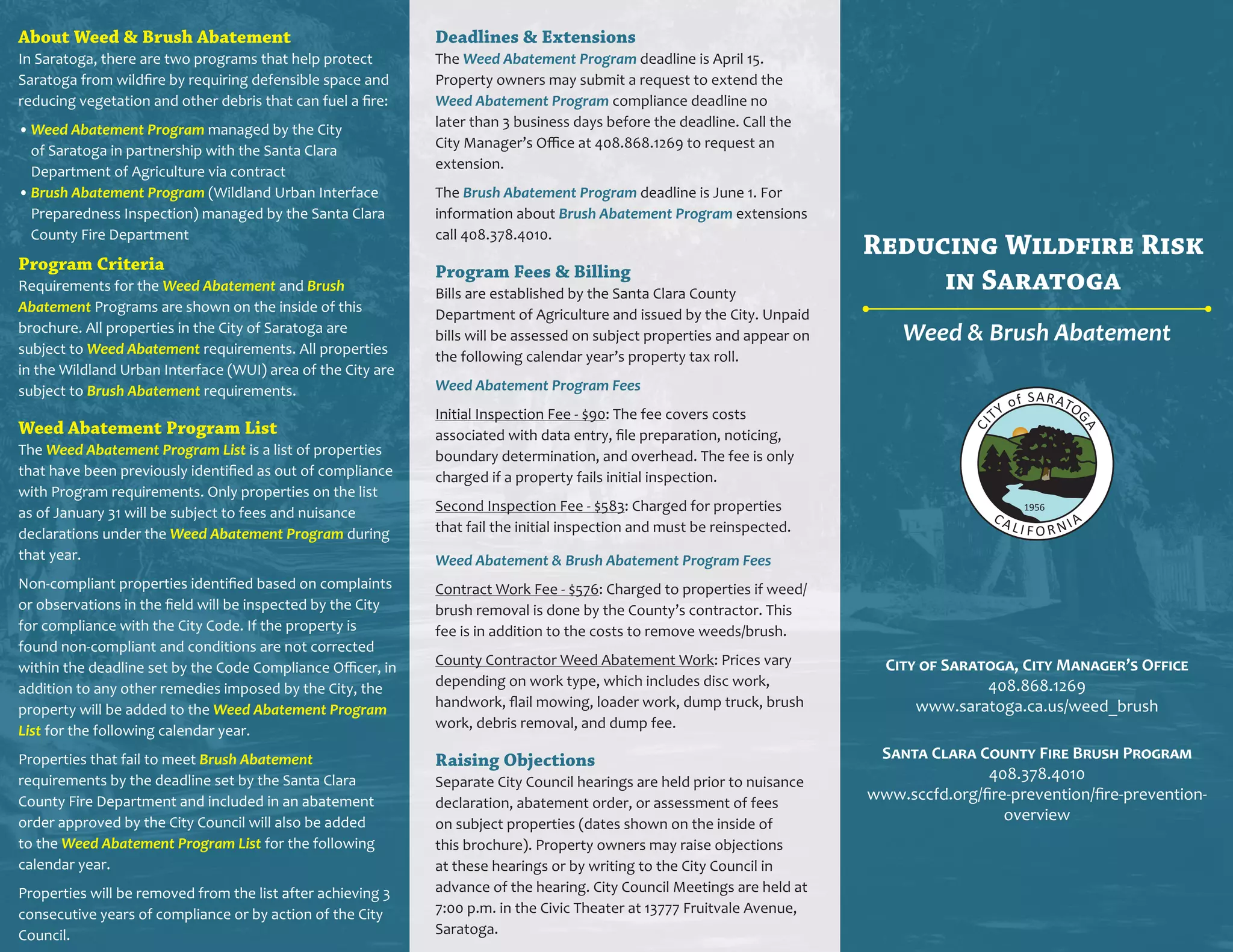 Saratoga Weed Abatement 2018 02 05 sample letter | PDF