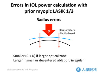 IOL power calculation in post-myopic LASIK eyes | PPTX
