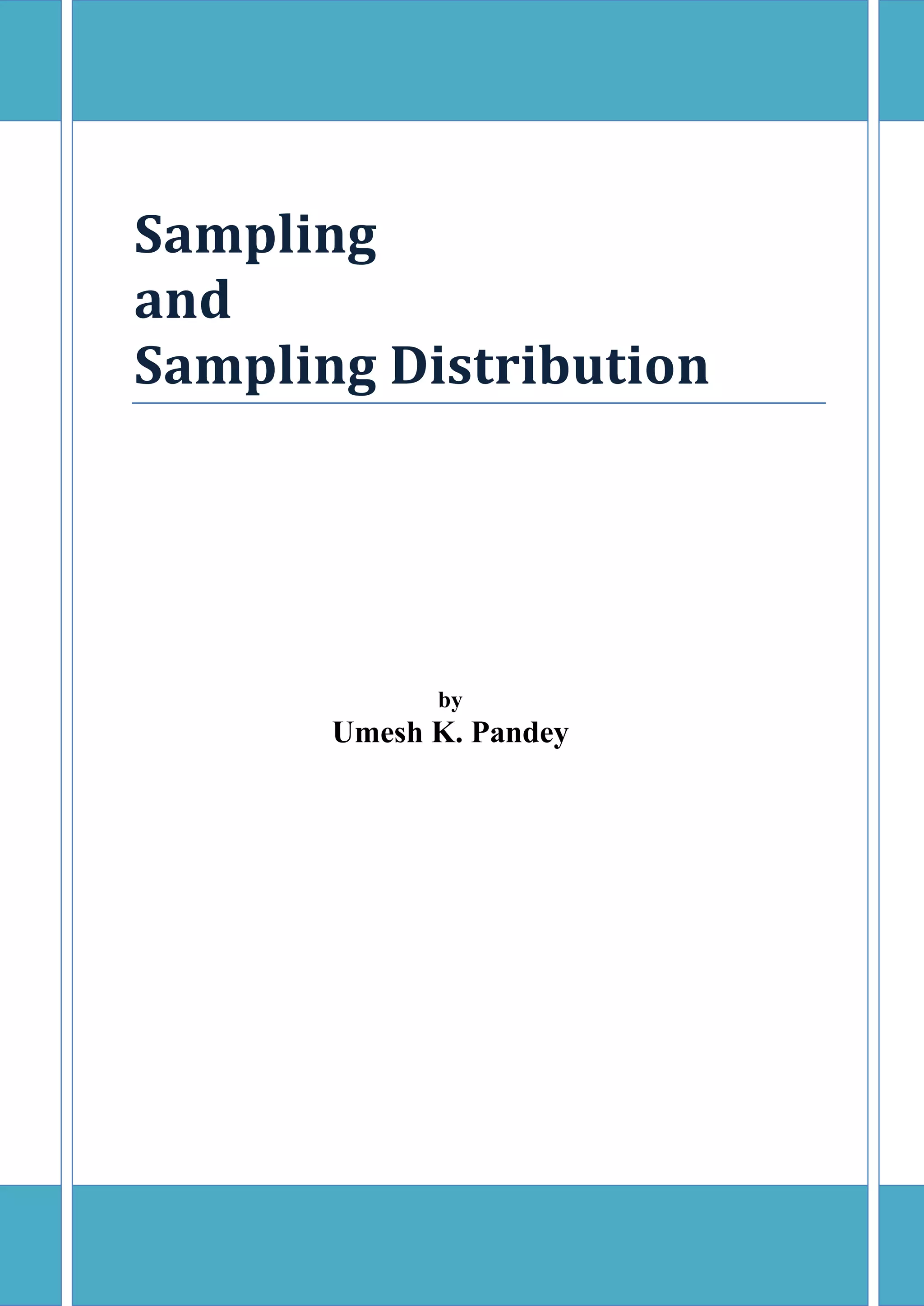 Sampling and Sampling Distribution | PDF