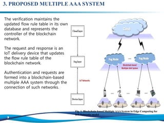Blockchain-based multiple AAA system in edge computing for IoT networks ...