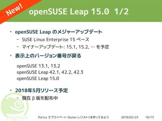 Portus でプライベート Docker レジストリを構築してみよう（openSUSE の紹介パート） | PDF | Operating ...