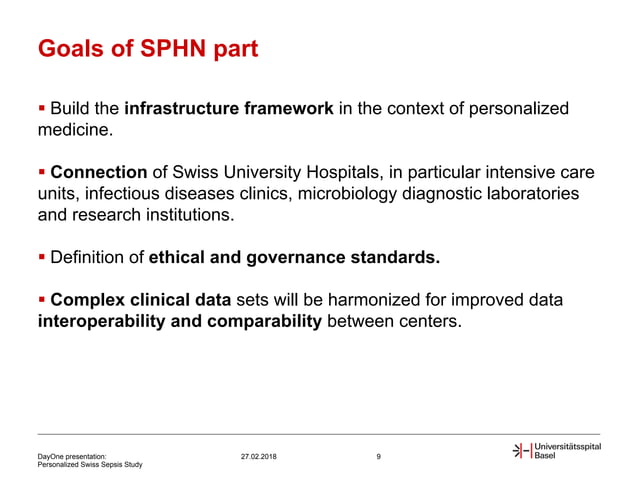 SPHN - Swiss sepsis study | PPT