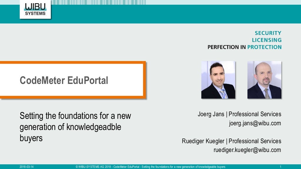 CodeMeter EduPortal - Setting the foundations for a new generation of ...