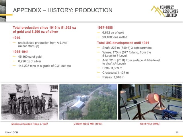 Conquest Resources Limited - Corporate Presentation | PDF | Geology ...