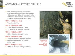 Conquest Resources Limited - Corporate Presentation | PDF | Geology ...