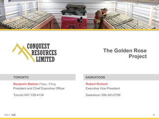 Conquest Resources Limited - Corporate Presentation | PDF | Geology ...