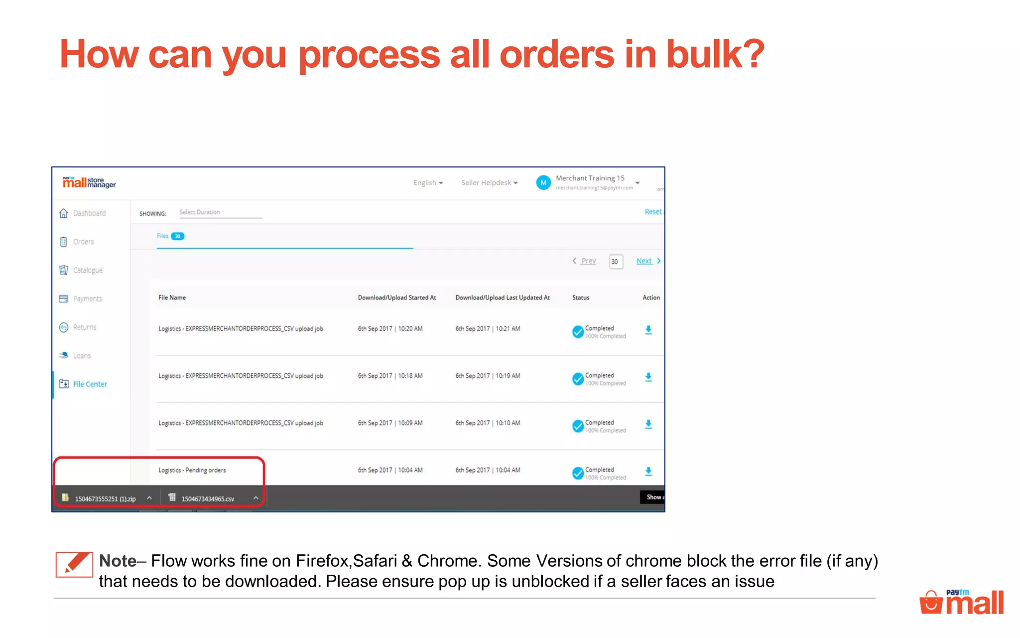 Express bulk order processing | PPT