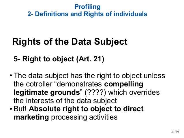 Diego Naranjo (EDRi) - Profiling: data subject rights, legal grounds