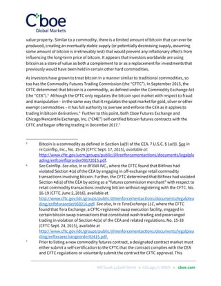 Cboe BZX Exchange Cryptocurrency Fund Letter to SEC | PDF | Currencies ...