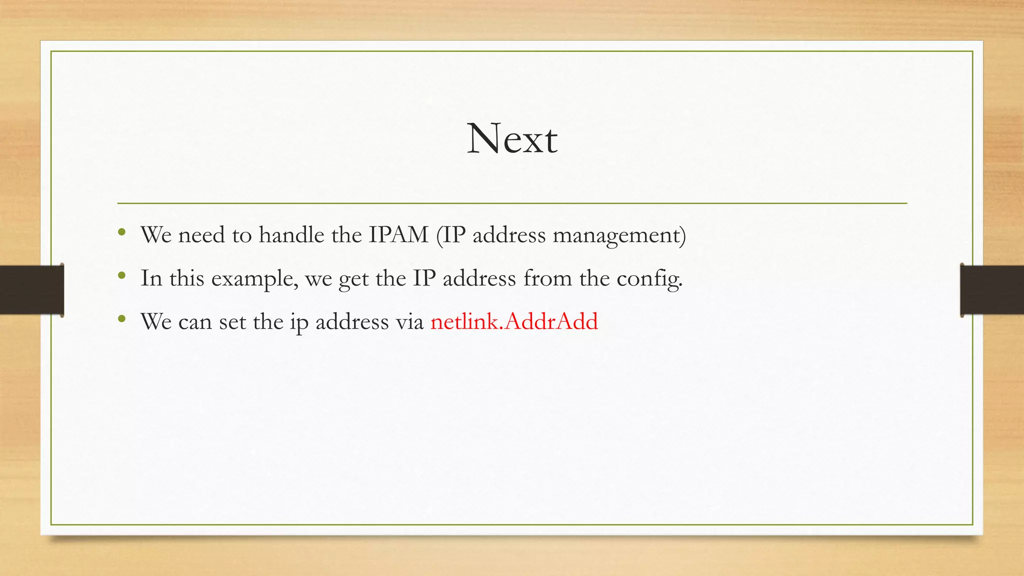 Writing the Container Network Interface(CNI) plugin in golang | PPT