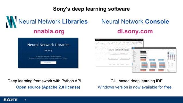 2018/03/28 Sony's deep learning software "Neural Network Libraries ...