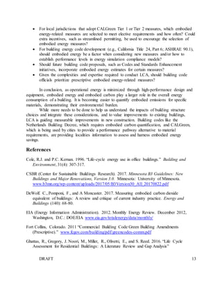 2018 03 Embodied Energy in Buildings | DOCX