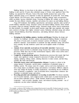 2018 03 Embodied Energy in Buildings | DOCX | Power and Energy Industry ...