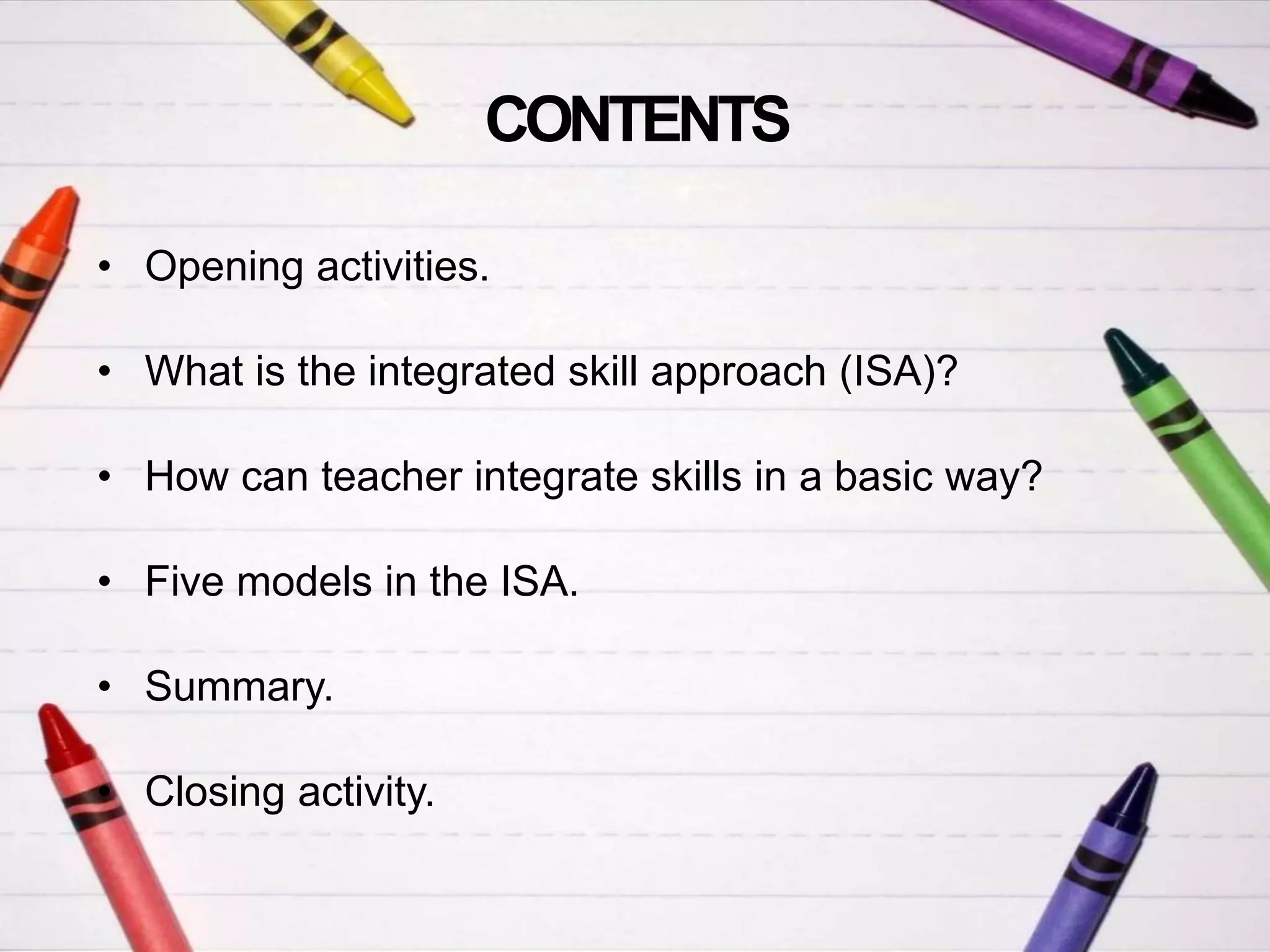 Integrating the four language skills | PPTX