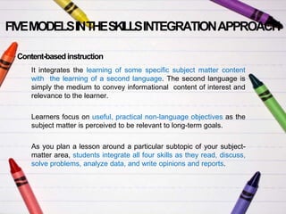 Integrating the four language skills | PPTX