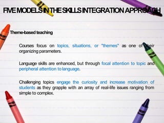 Integrating the four language skills | PPTX