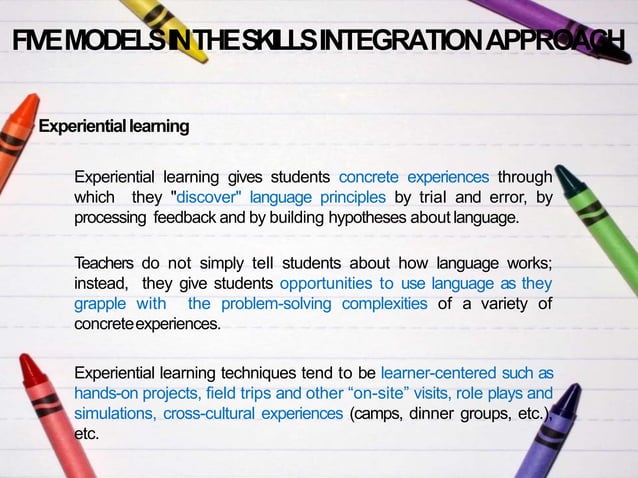 Integrating the four language skills | PPTX