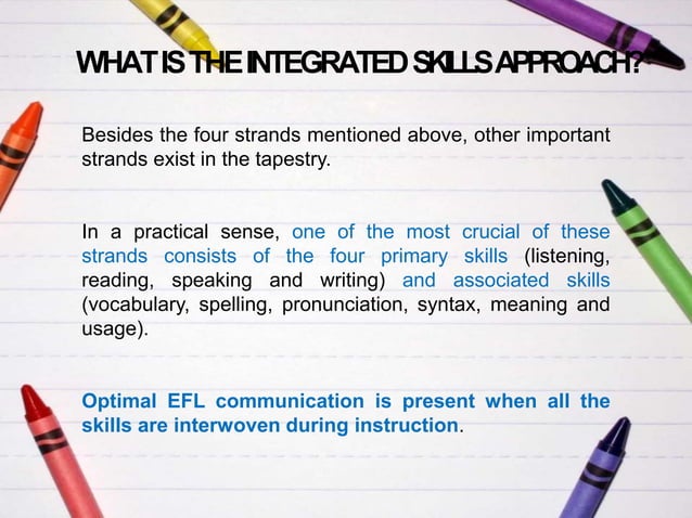 Integrating the four language skills | PPTX