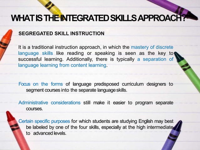 Integrating the four language skills | PPTX