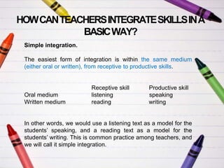 Integrating the four language skills | PPTX