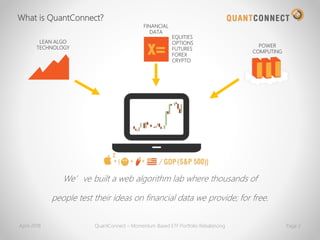 QuantConnect ETF Momentum Asset Allocation | PPTX