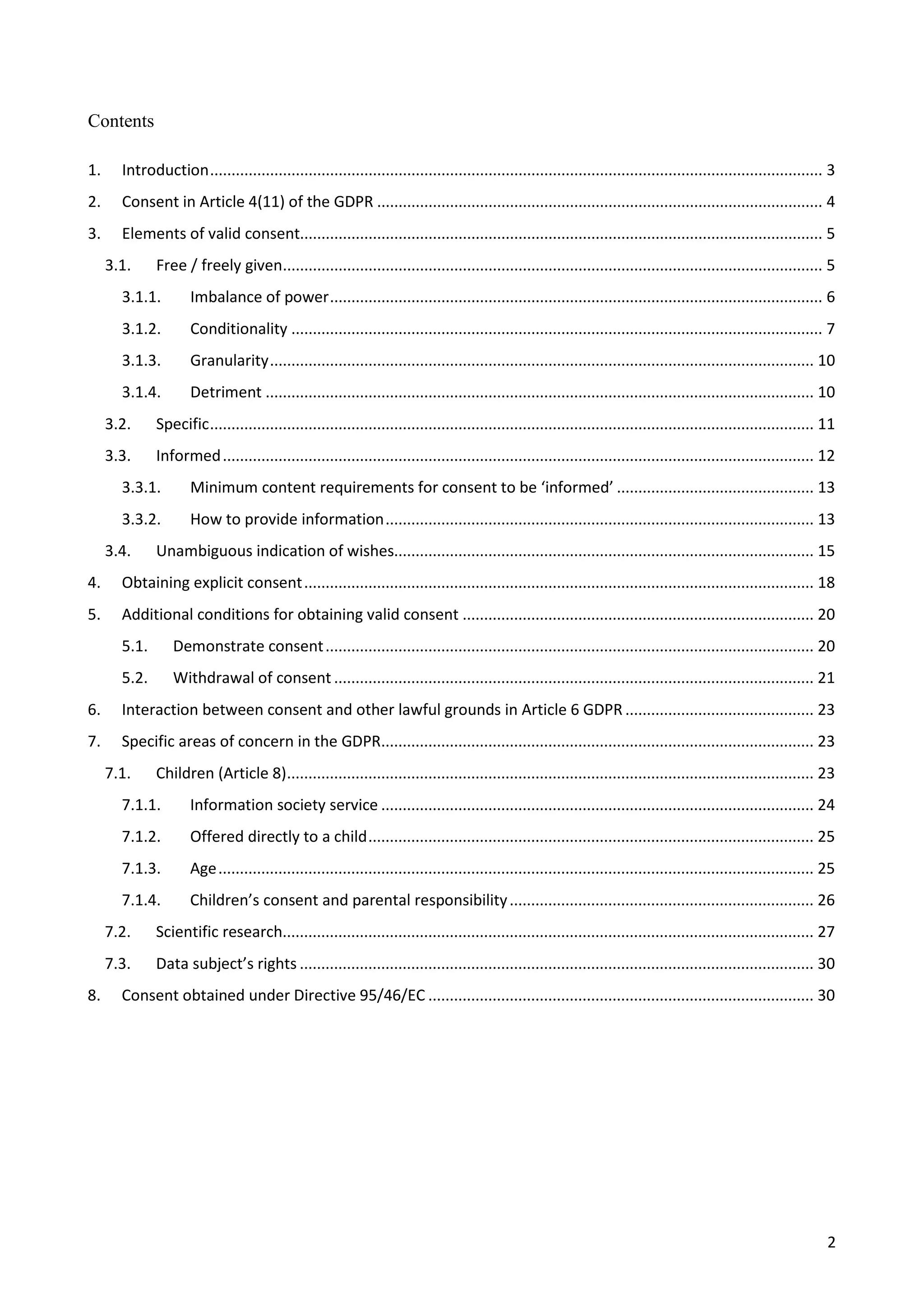 Guidelines on consent under GDPR | PDF