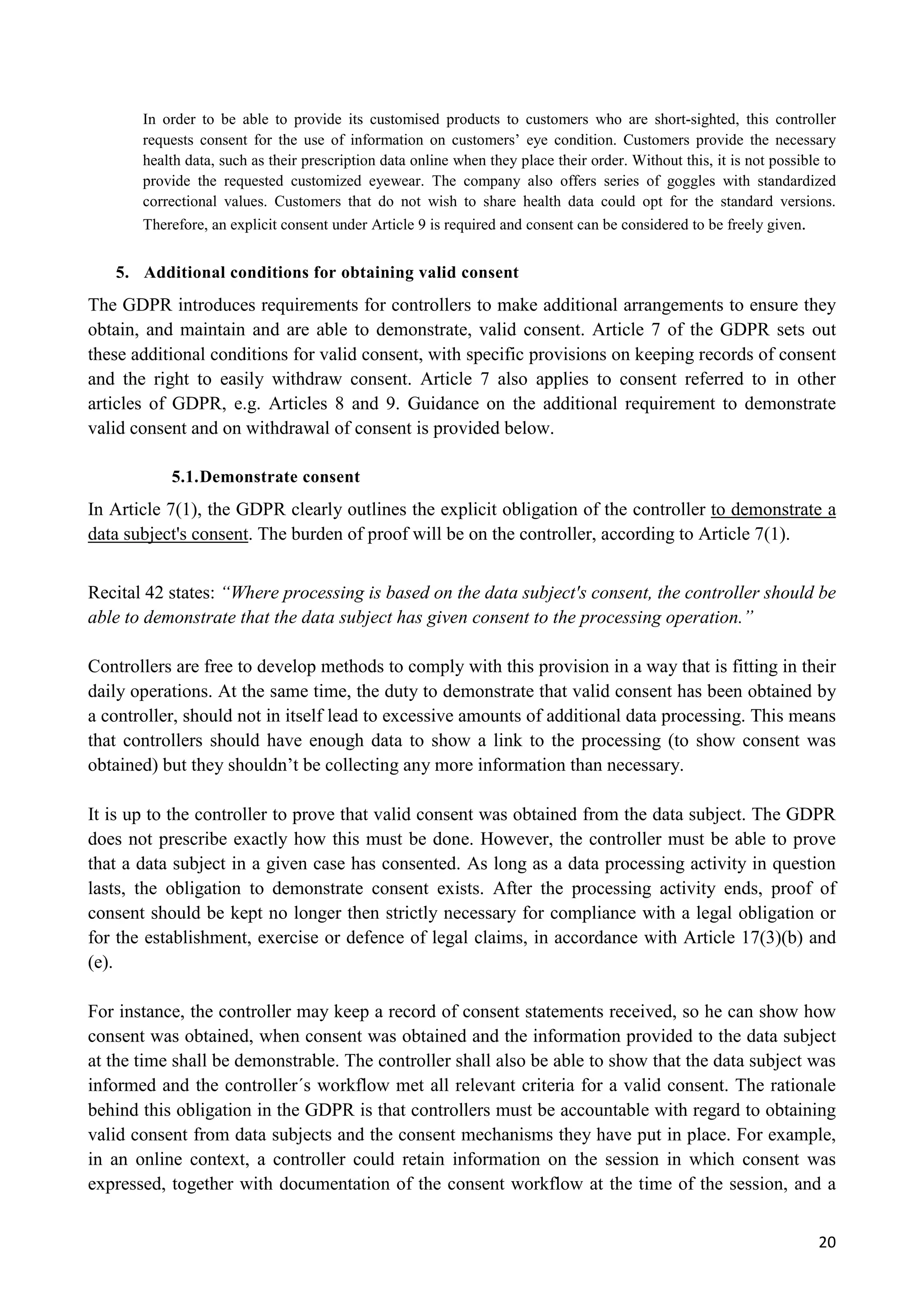 Guidelines on consent under GDPR | PDF
